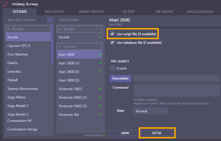 Adding script to support an emulator - HELP CENTER